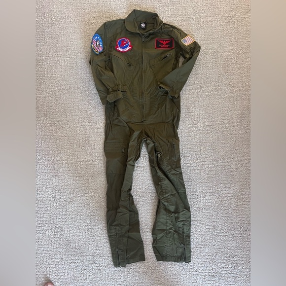 Costumes | Youth Top Gun Jumpsuit With Custom Patches | Poshmark